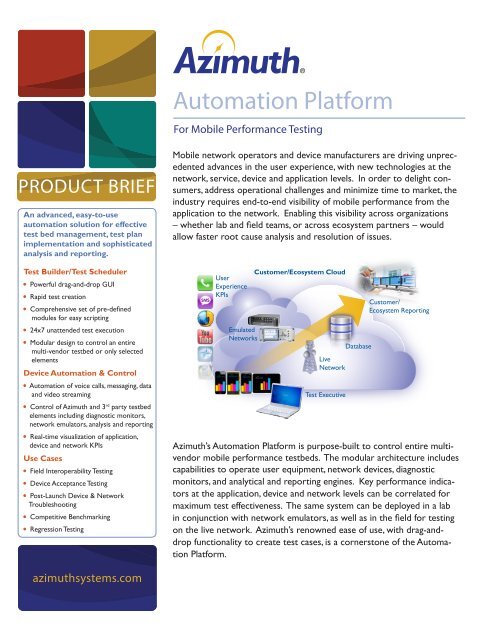 Automation Platform - Azimuth Systems