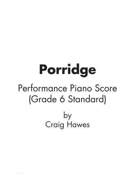 Performance Piano Score (Grade 6 Standard) Sample - Musicline