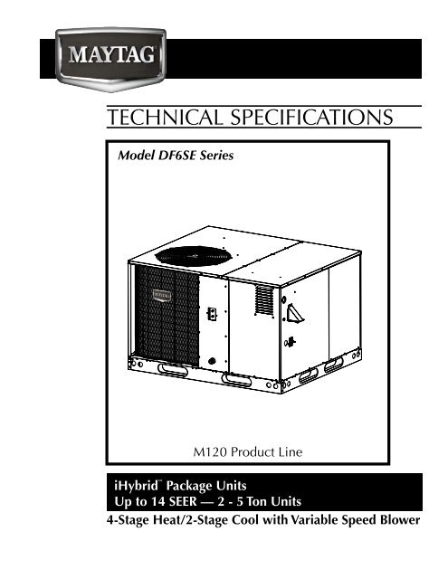TECHNICAL SPECIFICATIONS - Nordyne