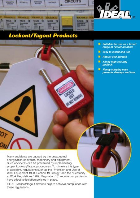 View Ideal 44-925 Personal LOTO Kit Datasheet - Alpha Electronics