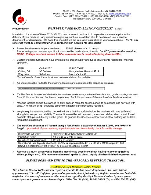 Citizen B312 - Productivity Inc.
