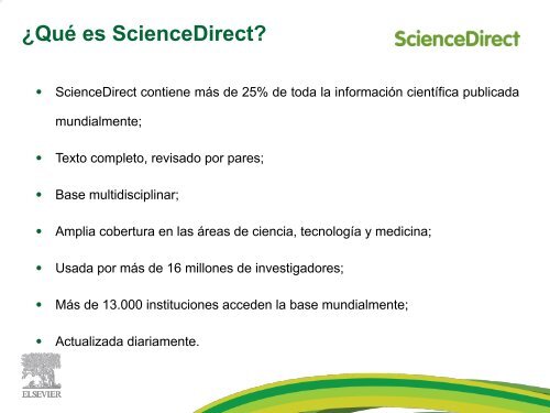 ¿Qué es ScienceDirect?