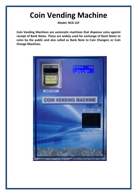 Coin Vending Machine