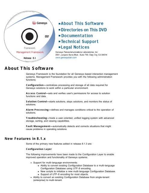 Management Framework - Genesys Documentation