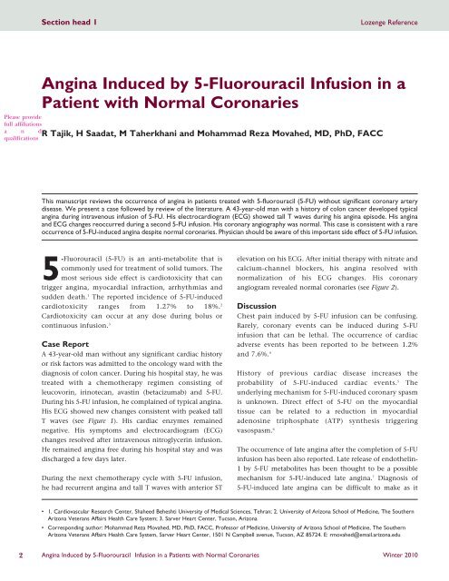 5 Fu Chemotherapy Infusion