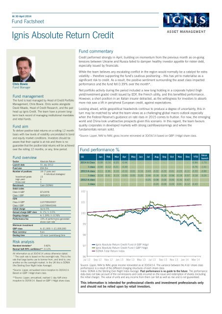 Factsheet - Ignis Asset Management