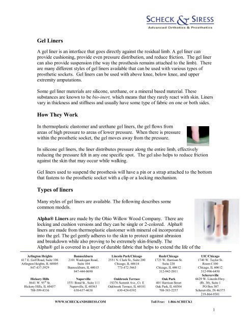 Gel Liners How They Work Types of liners - Scheck & Siress