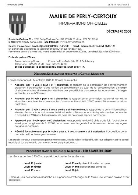 Bienvenue - Commune de Perly