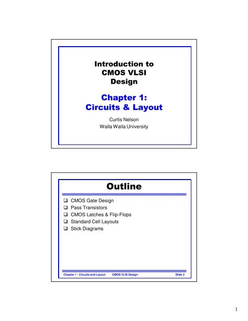 Chapter 1 - Circuits and Layout - Walla Walla University