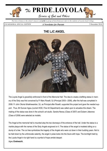 THE LJC ANGEL - Loyola Jesuit College
