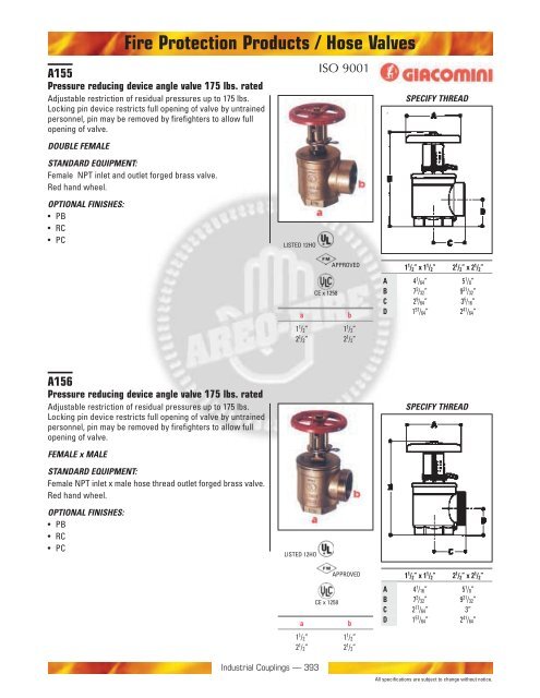Fire Protection Products / Hose Valves