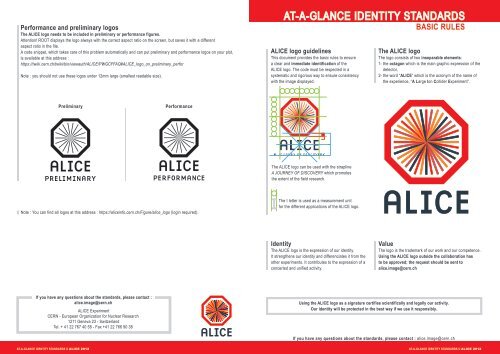 Explanation of graphic charter - Alice - CERN
