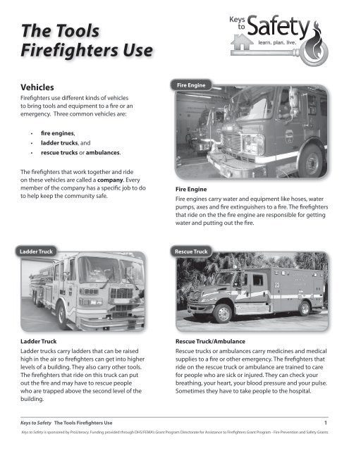The Tools Firefighters Use - ProLiteracy