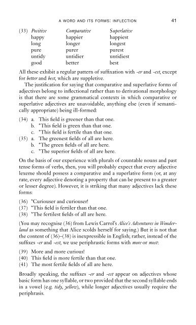 A WORD AND ITS FORMS: INF