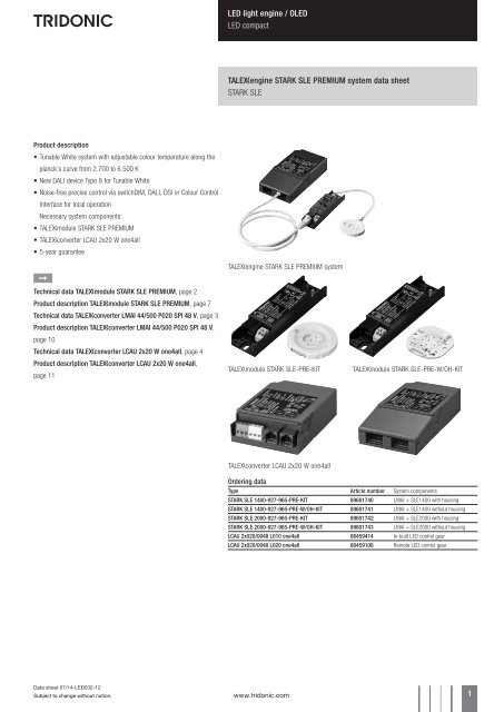 TALEXXengine STARK SLE PREMIUM - Tridonic