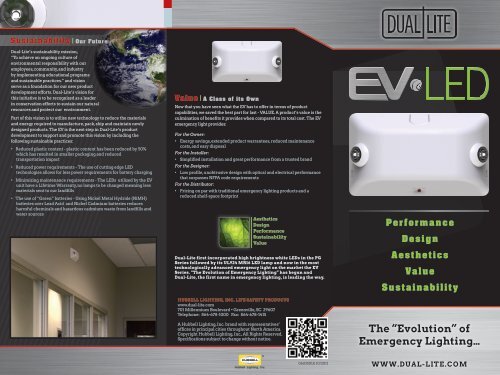 Tri-Fold EV Product Counter Brochure - Dual-Lite