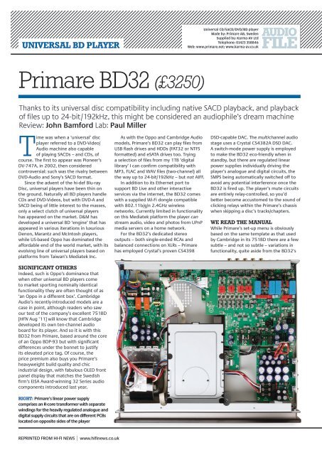 Primare BD32 (£3250)