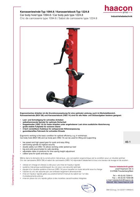 Datenblatt (.pdf) - Haacon.de