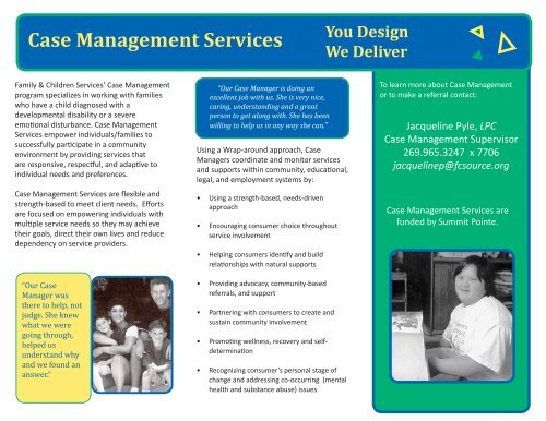 Case Management Brochure (Calhoun) - Family & Children Services