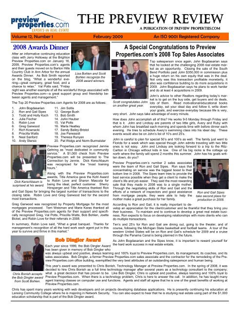 Newsletter Vol 12 - Preview Properties