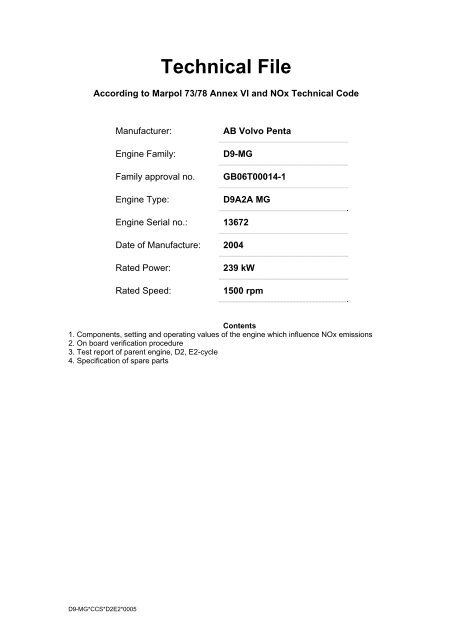 Technical File - Terlouw Volvo Penta Center