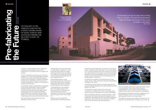 Australia's Best - Unitised Building