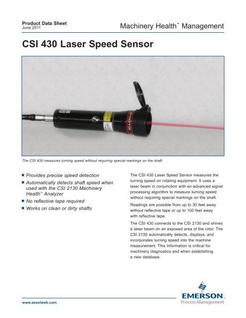 CSI 430 SpeedVue - Emerson Process Management