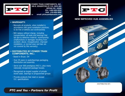 View Brochure - Power Train Components