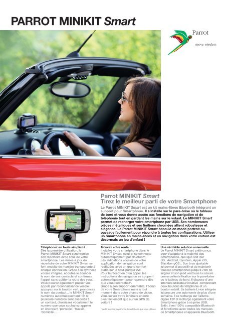 PARROT MINIKIT Smart - Car Systeme Diffusion