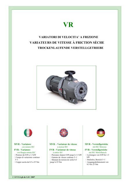 Télécharger la fiche technique VR - Neptun Gears