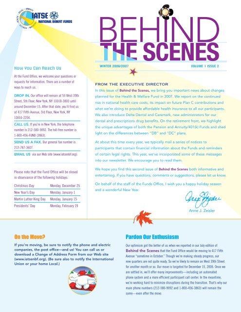 Winter 06 - IATSE Local 8 Philadelphia