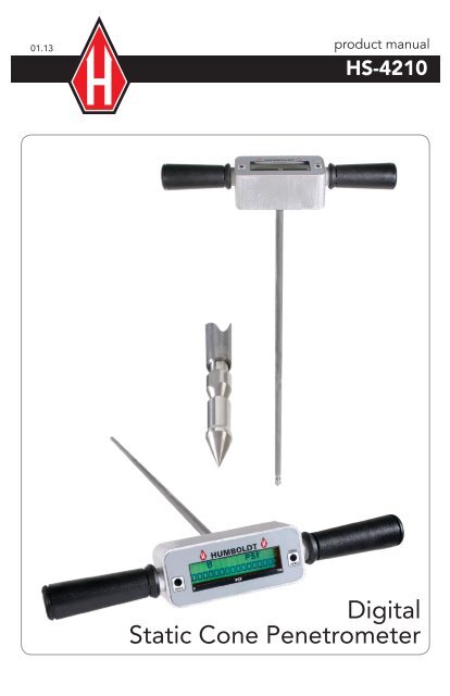 HS-4210 â Digital, Static Cone Penetrometer - Humboldt Mfg. Co.