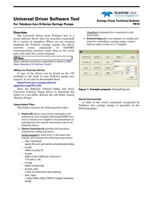 TB19 Universal Driver Software Tool - Isco