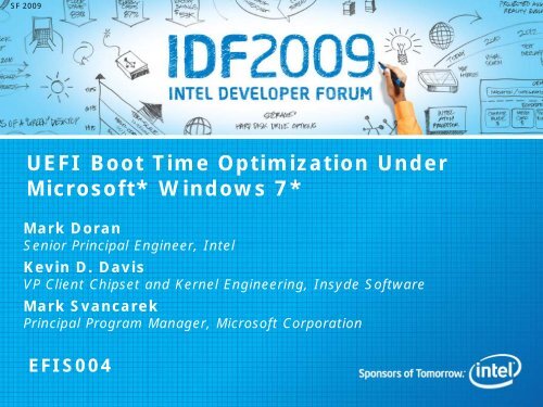 UEFI Boot time optimization under Windows 7 - Intel