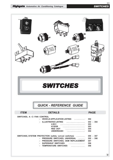 SWITCHES - Highgate Car Air