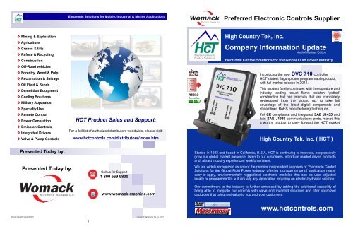 HCT - Mobile Electronic Solutions - Womack Machine Supply Co.