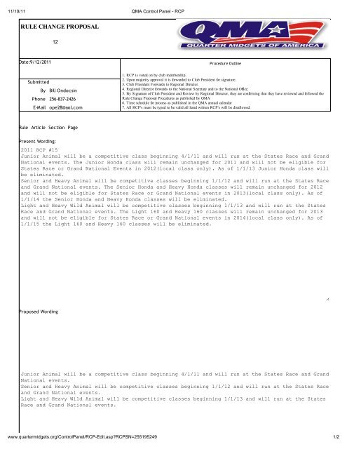 RCP # 12 - quartermidgets.org