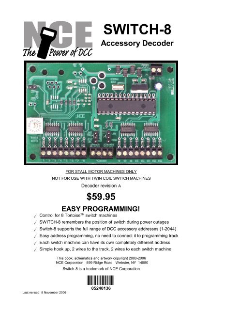SWITCH-8 - DCC Concepts