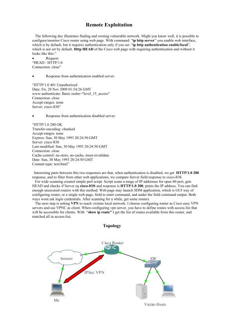 Remote Exploitation - Exploit Database