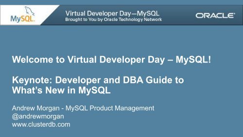 Presentation (PDF) - MySQL