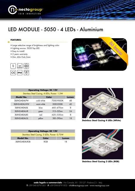 Led Module 4LED - Necto Group
