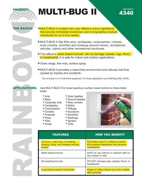 4340 Multi-Bug II.qxd - Rainbow Tech