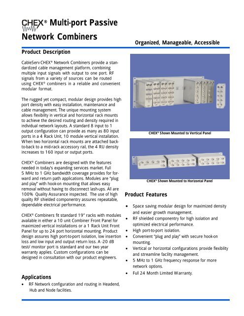 CHEX NETWORK COMBINER SYSTEM