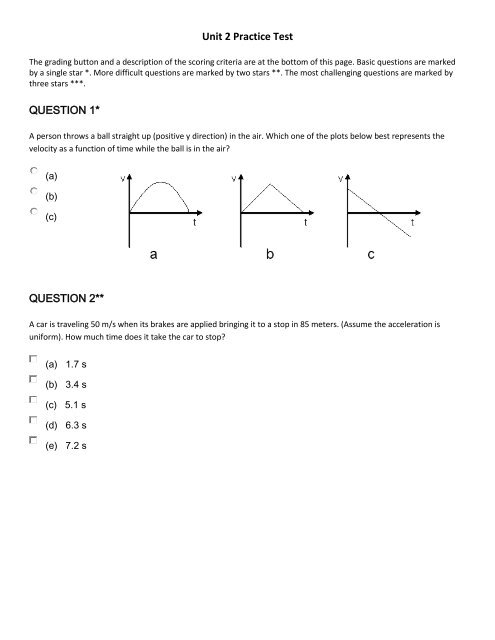 Unit 2 Practice Test - The Burns Home Page
