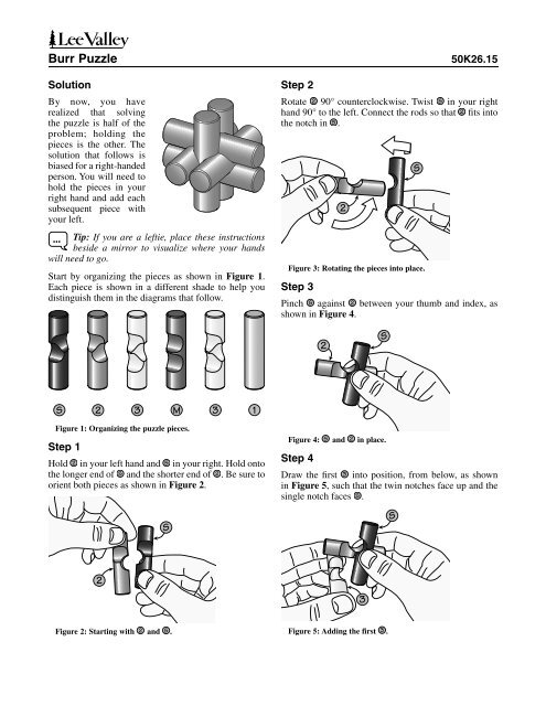 View as PDF (264 KB) - Lee Valley Tools