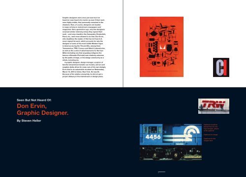 Seen But Not Heard Of: Don Ervin, Graphic Designer. - Steven Heller