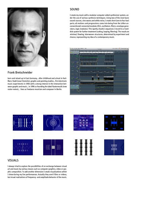 Frank Bretschneider VISUALS SOUND - Raster-Noton