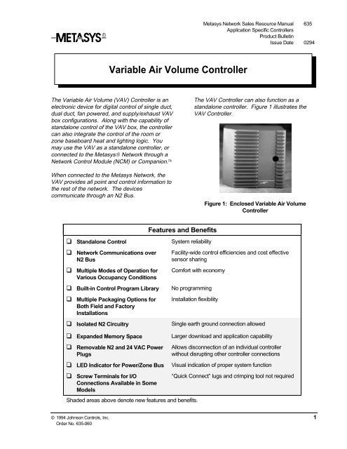 (VAV) Controller - Total Control - A Division of RSD