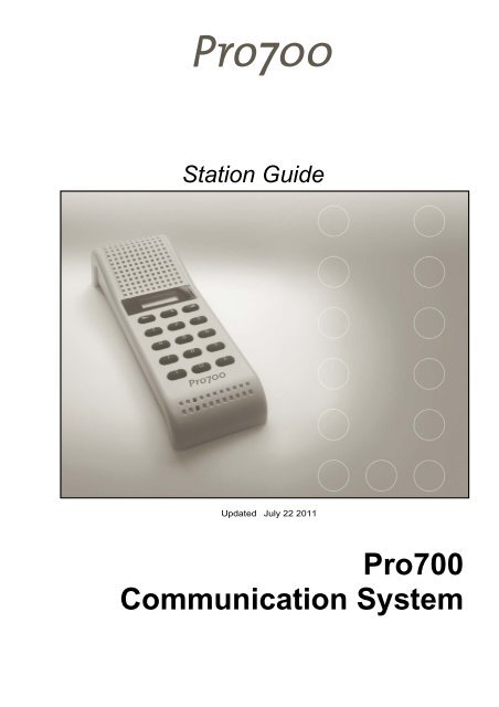 Pro700 Communication System - RING Communications Inc.