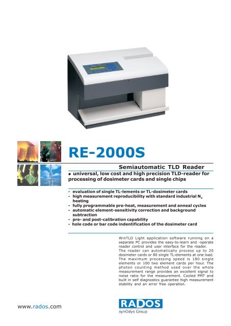 RE 2000 S Semiautomatic TLD Reader